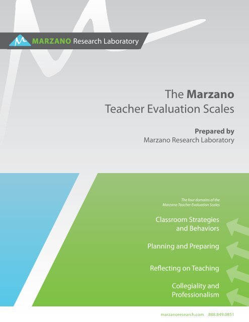 Marzano Teacher Evaluation Scales