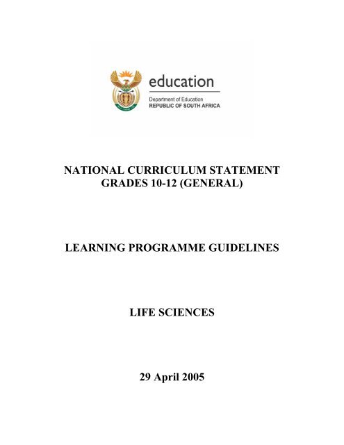 Life Sciences - SchoolNet South Africa