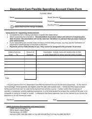 Dependent Care Reimbursement Account Request form - UMR