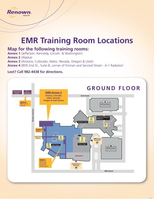 EMR Training Room Locations - Renown Health