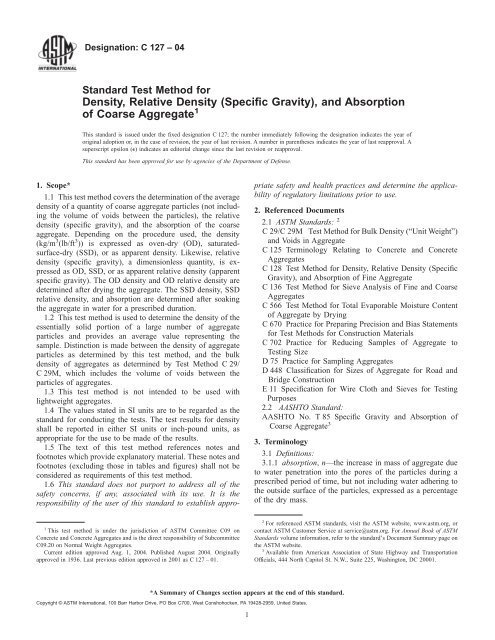 Density, Relative Density (Specific Gravity), and Absorption of ... Density, Relative Density (Specific Gravity), and Absorption of ...