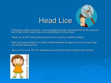Sample letter- for' parents with child with head lice. School Letterhead