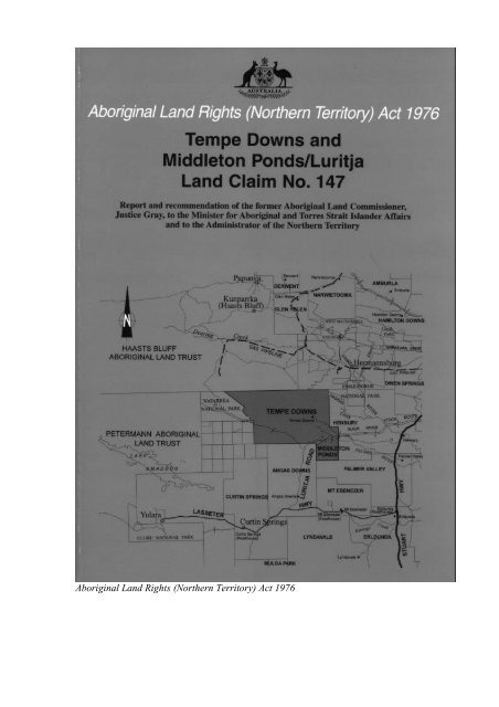 Temple Downs and Middleton Ponds/Luritja Land Claim - pdf [290kB]