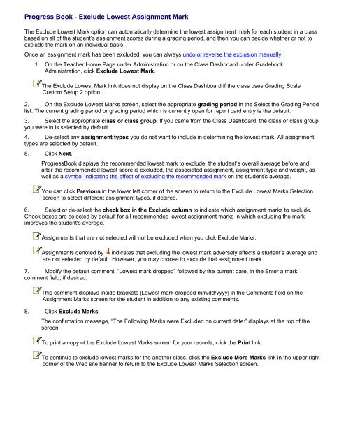 Exclude Lowest Assignment Mark