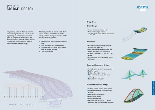 SOFiSTiK Product Portfolio - Bridge Design