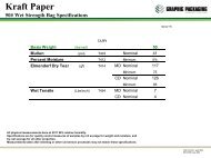 Kraft Paper Specifications - Graphic Packaging