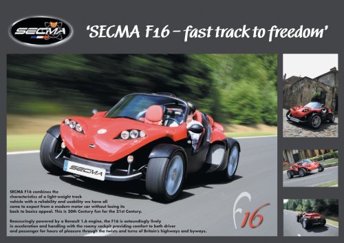 'SECMA F16 Ã¢Â€Â“ fast track to freedom' - Qpod | Secma