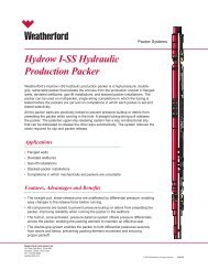 32-A Tension-Set Packer Specifications - Weatherford International
