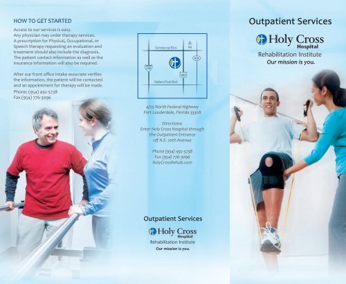 Download the Holy Cross Hospital Outpatient Rehabilitation Brochure