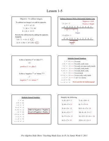 Add and Subtract Integers Worksheet - Math Warehouse