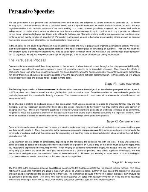 Persuasive Speeches Fountainhead Press