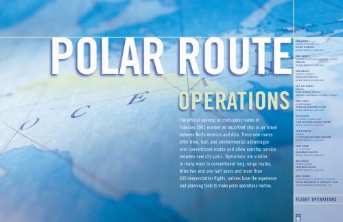 Polar Route Operations - World Air Ops