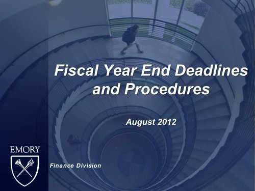 Year-End Process - Emory Finance