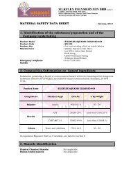 MATERIAL SAFETY DATA SHEET 1. Identification of the substance ...