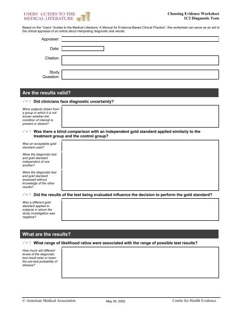 Diagnosis worksheet - Family Medicine