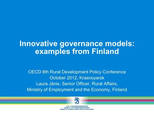 Innovative governance models: examples from Finland