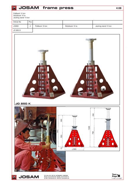 JOSAM JOSAM frame press