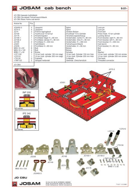 cab bench - JOSAM