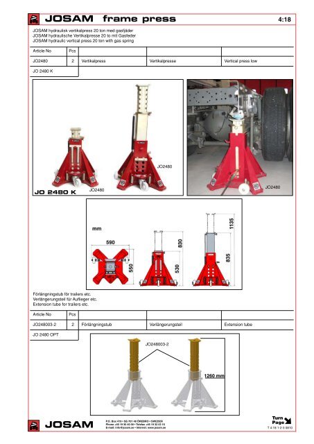 JOSAM JOSAM frame press
