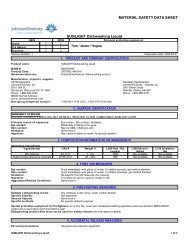 MSDS - Bleach - Robarts Imaging
