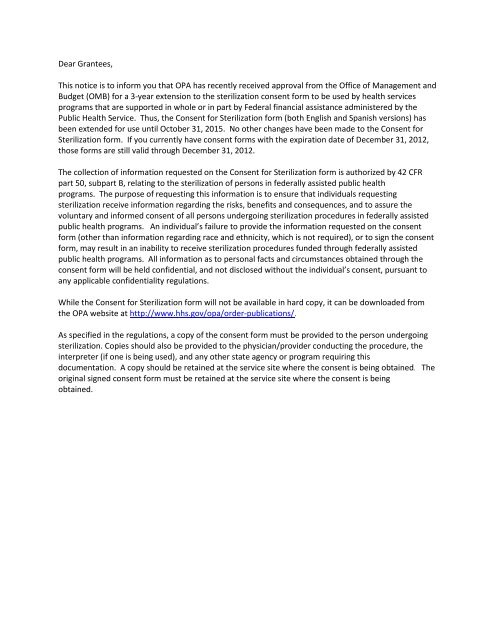 Consent for Sterilization: Form HHS-687 - Maryland Medical Programs