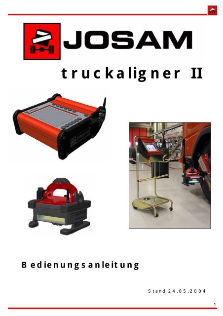 Hilfemenü 25 Einstellung max. Lenkeinschlag - JOSAM
