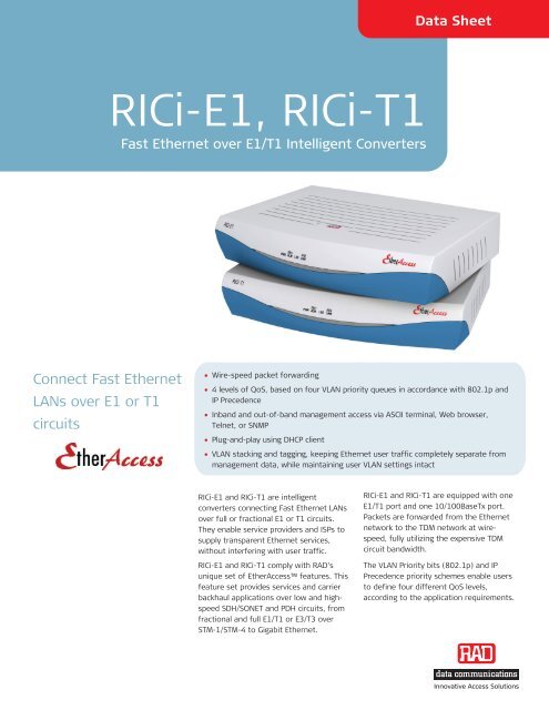 RICi-E1, RICi-T1 - comtec