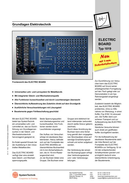 ELECTRIC BOARD - hps SystemTechnik