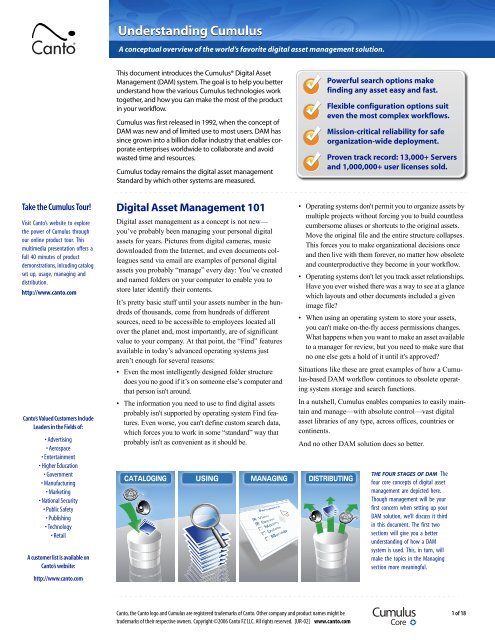 Understanding Cumulus Understanding Cumulus - PRO TECHnology
