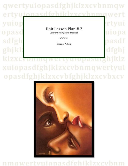 Unit Lesson Plan # 2