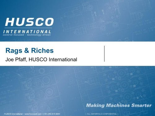 Joe Pfaff, HUSCO International