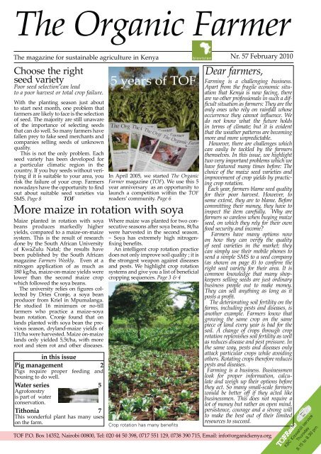 TOF, Issue No 57, Feb 2010 - Infonet-Biovision