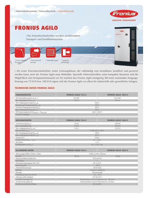 FRONIUS AGILO - Sonnendeal