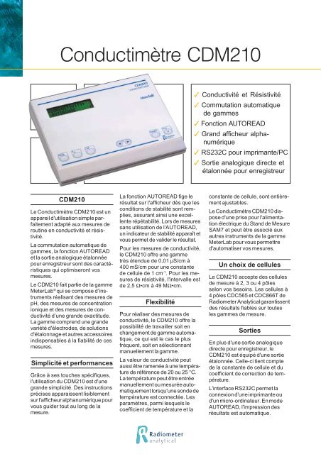 CDM 210 - Radiometer Analytical