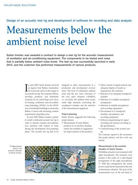 Measurements below the ambient noise level
