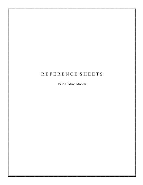 1936 Reference Sheet No. 4 - 19 - Hudson Terraplane