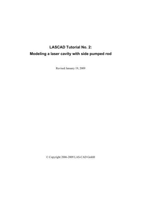 LASCAD Tutorial No. 2: Modeling a laser cavity ... - LAS-CAD GmbH