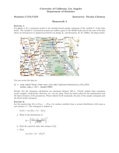 Nicolas Christou Homework 3 - UCLA Statistics