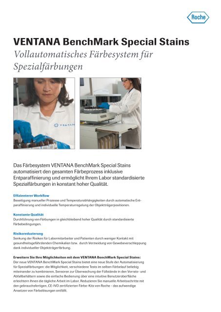 VENTANA BenchMark Special Stains Vollautomatisches ...