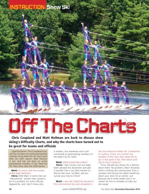 INSTRUCTION: Show Ski - USA Water Ski