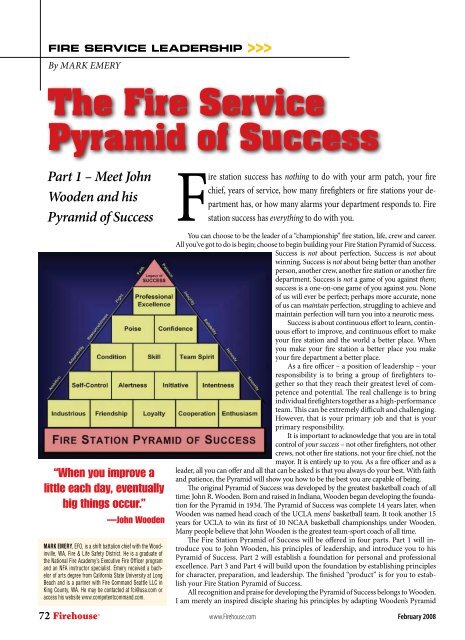 The Fire Service Pyramid of Success - Part 1: Meet ... - IMS Alliance