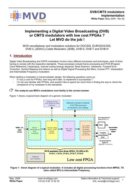 Implementing a Digital Video Broadcasting (DVB) - Multi Video ...