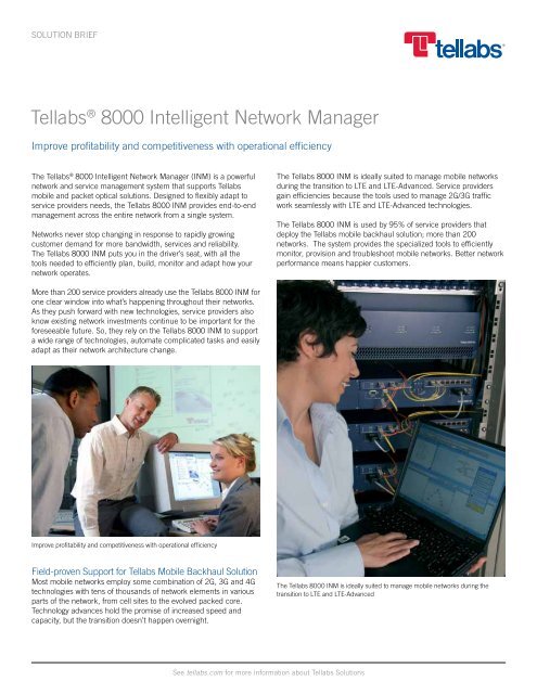 Tellabs 8000 Intelligent Network Manager