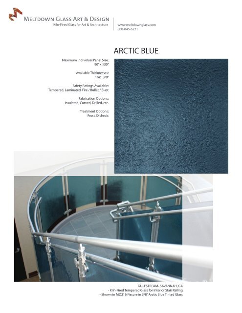 Download Product Data Sheet for Arctic Blue - Meltdown Glass