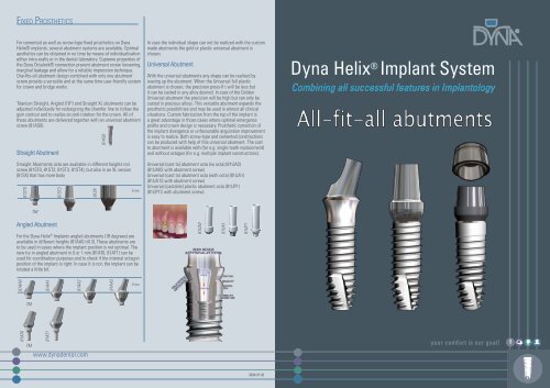 Dyna Helix® Implant System - Dyna Dental