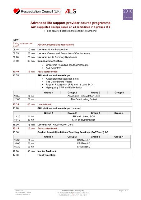Programme - Resuscitation Council (UK)