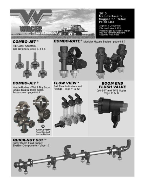 2012 10-01 wilger price list.pdf - Farmco Distributing Inc
