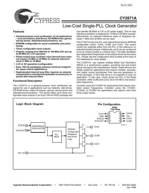Low-Cost Single-PLL Clock Generator