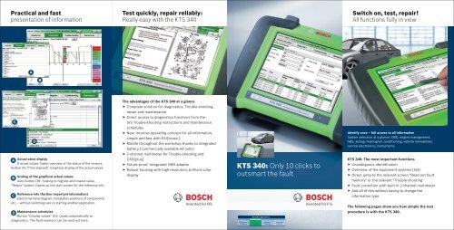 KTS 340: Only 10 clicks to outsmart the fault - Bosch Diagnostics