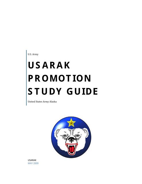 usarak promotion study guide - The USARAK Home Page - U.S. Army